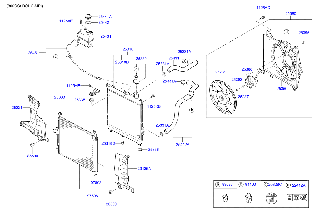 Aislante Soporte Inferior-Radiador General