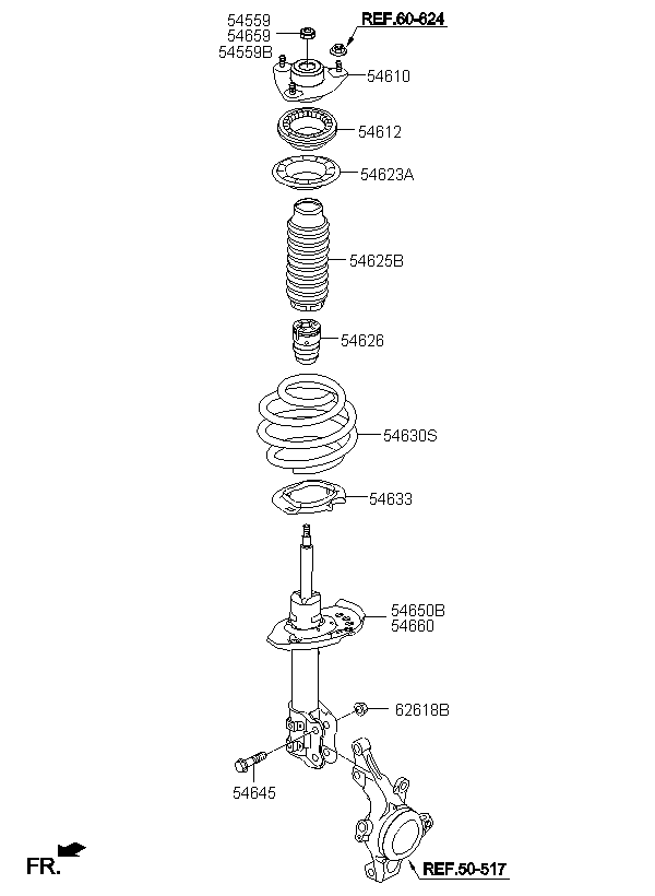 Mkena online auto parts store -Hyundai - 54630-3V041