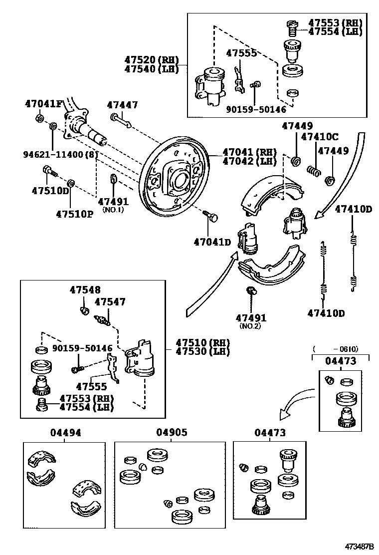 Mkena online auto parts store Toyota - 04494-36210 - SHOE KIT ...