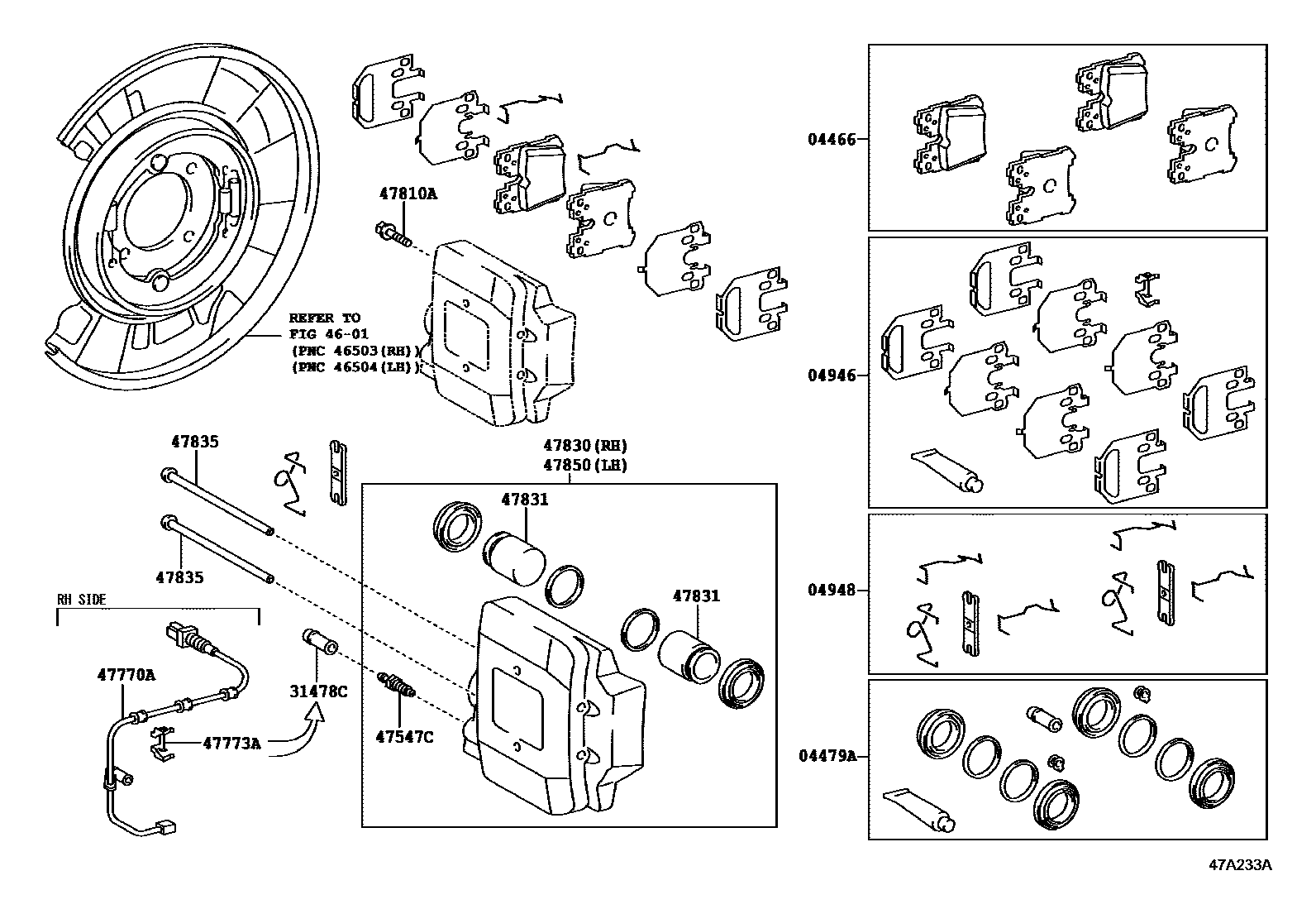Mkena online auto parts store Toyota - 04466-30310 - PAD KIT, DISC BRAKE