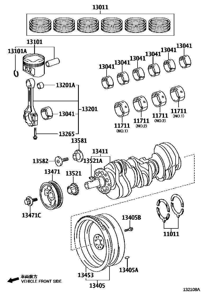 Mkena online auto parts store Toyota 2010 Land Cruiser - crankshaft